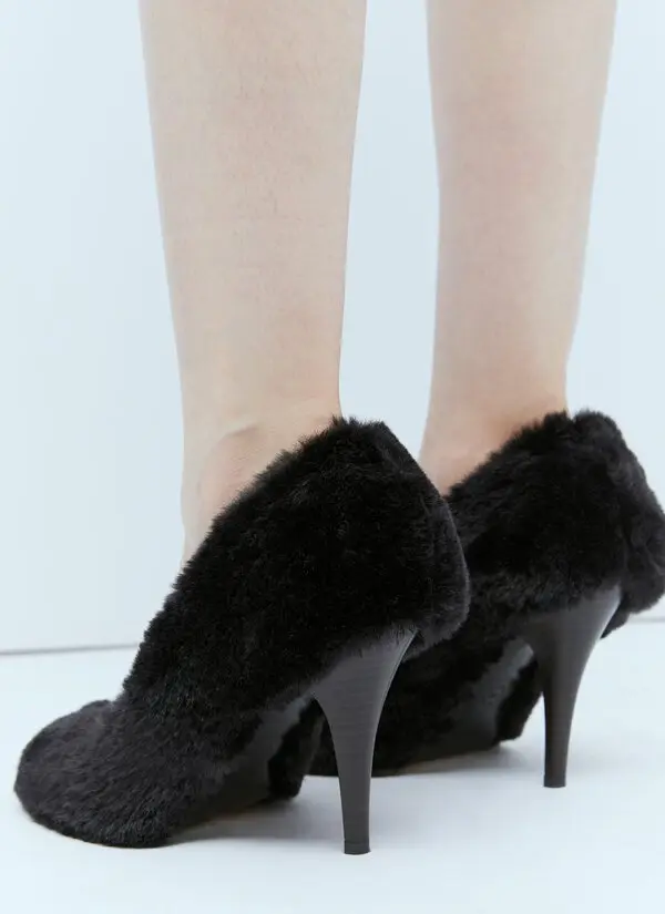 Stella McCartney Ryder Faux Fur High Heels - Black