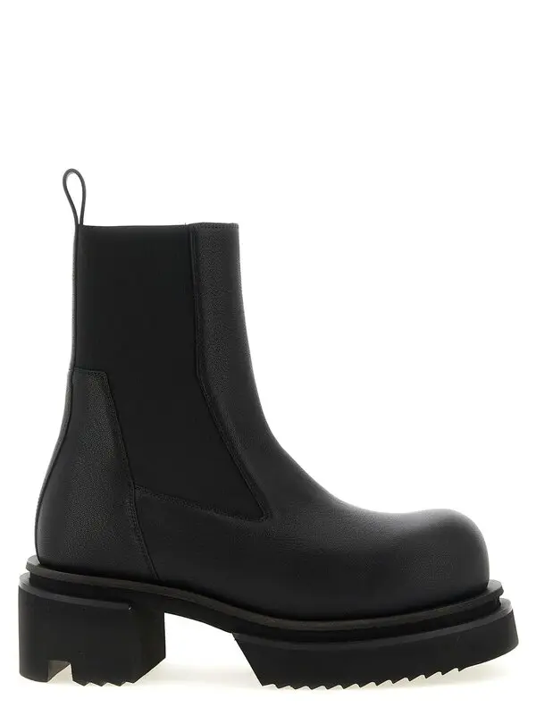Rick Owens Beatle Bogun Ankle Boots - Black