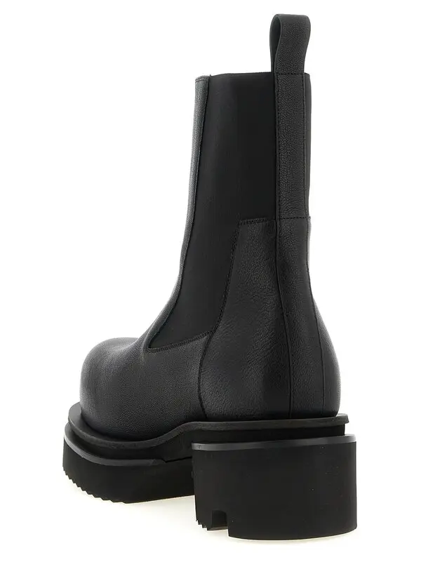 Rick Owens Leather Ankle Boots