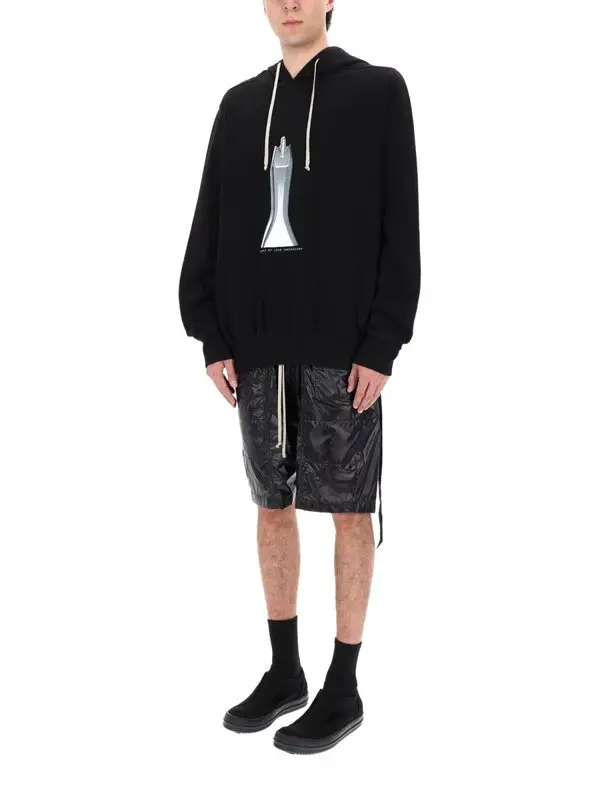 Rick Owens Felpa Con Cappuccio Oversize