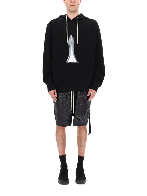Rick Owens Felpa Con Cappuccio Oversize