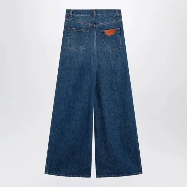 Chloé Flared Jeans In Washed Midnight Denim