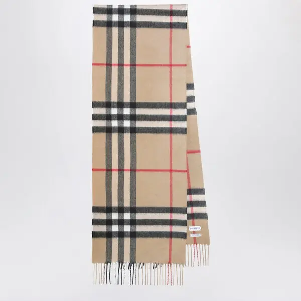 Burberry Cashmere Scarf With Check Motif
