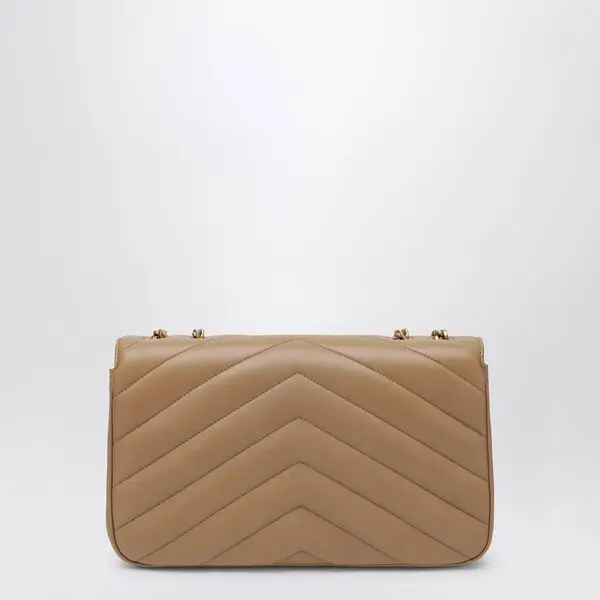 Saint Laurent Medium Light Brown Loulou Leather Bag