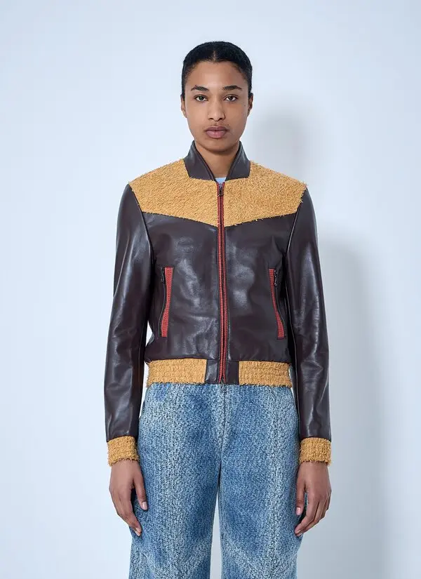 KIKO KOSTADINOV Konrad Leather Jacket - Brown
