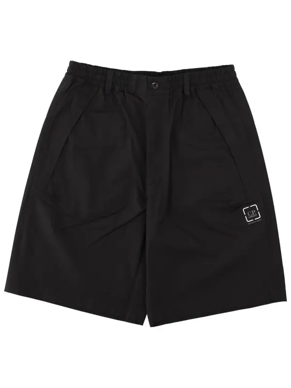 C.P. COMPANY Shorts Metropolis Con Logo - Black