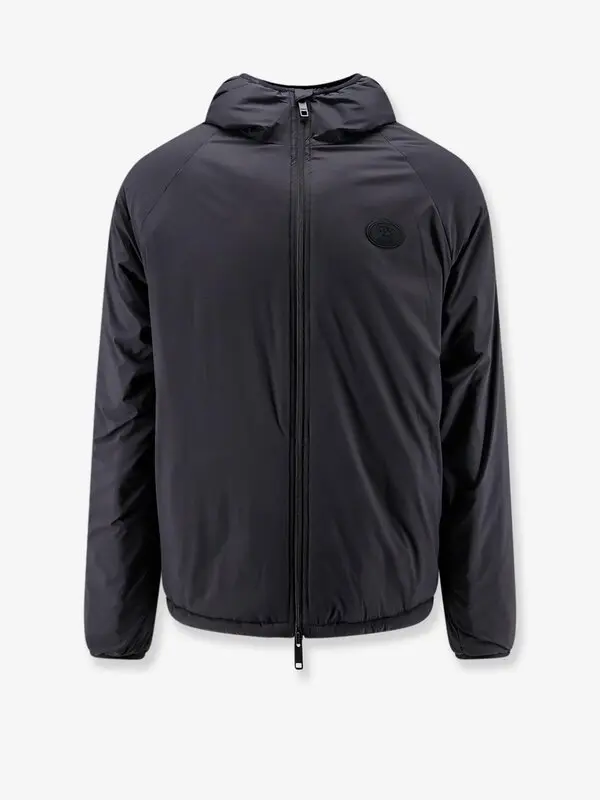 Burberry Dunwich Nylon Jacket With Ekd Patch - Black