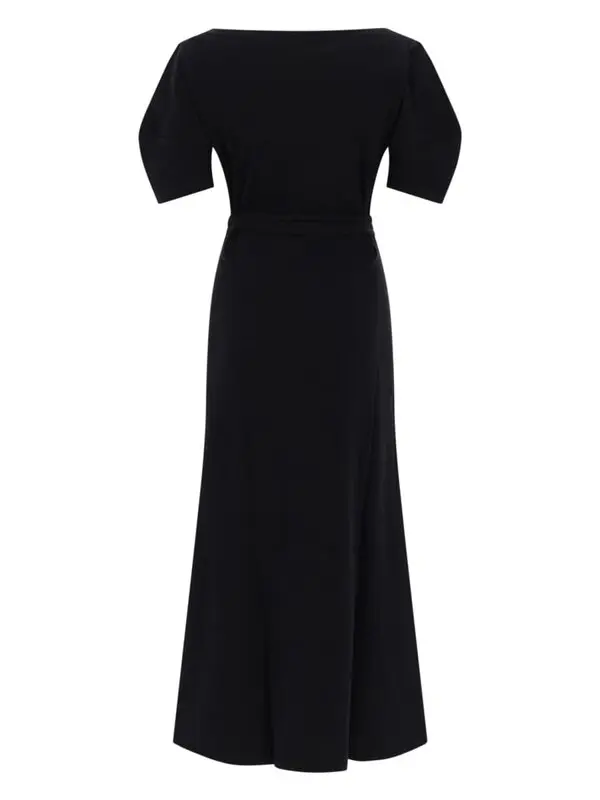 LEMAIRE Cotton And Linen Midi Dress - Black