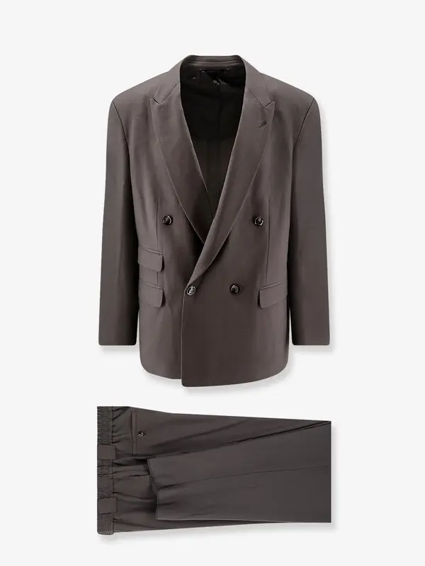 Giorgio Armani Oversized Fluid Virgin Wool Suit - Blue