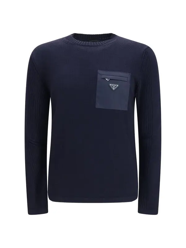 Prada Virgin Wool Sweater - Blue