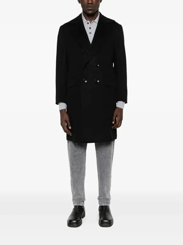 Kiton Double-breasted Cashmere Coat