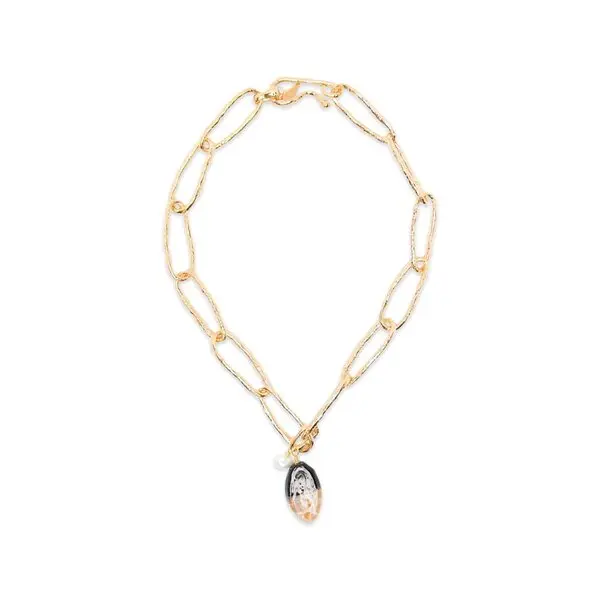 FORTE_FORTE Glass Pendant Necklace - Gold