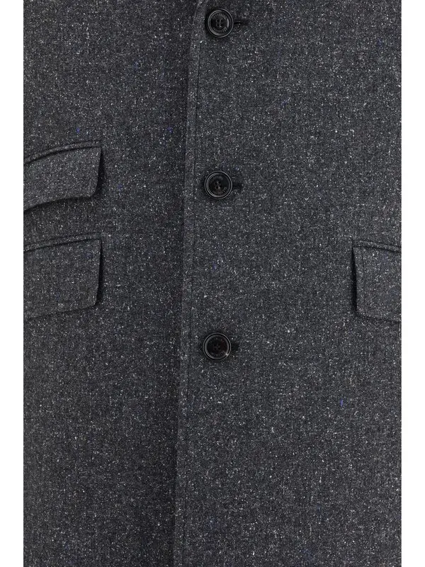 Valentino Garavani Single-breasted Overcoat - Gray