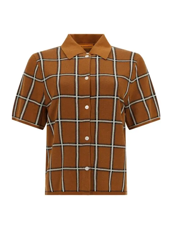 Guest In Residence Picnic Plaid Shirt - Brown