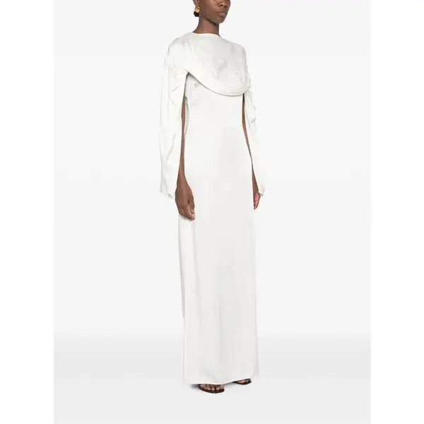 Stella McCartney Satin Draped Dress - Cream