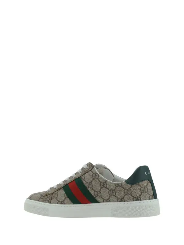 Gucci Sneakers With Gg Monogram And Web Detail - Multicolor