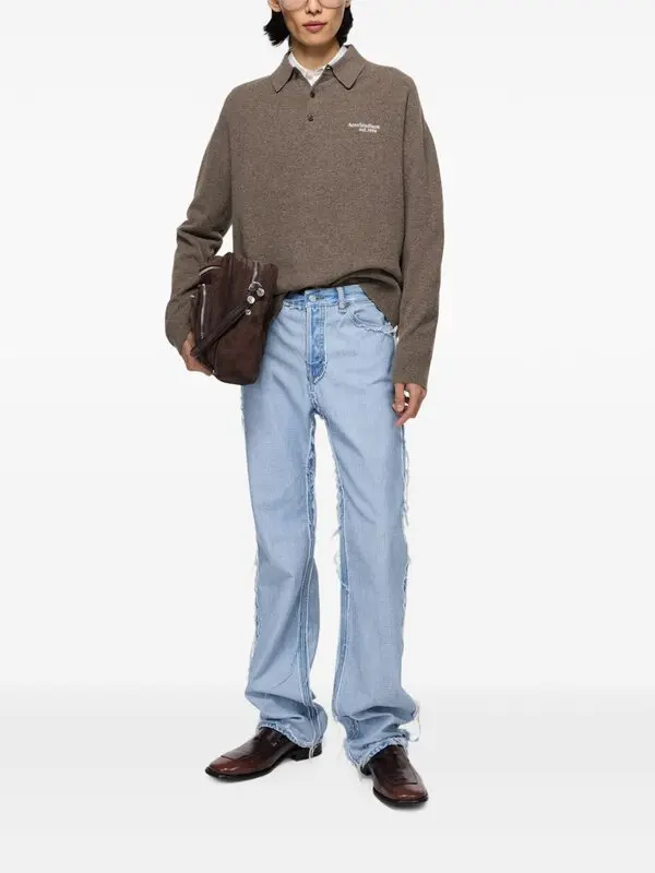 Acne Studios Logo Wool Polo Shirt