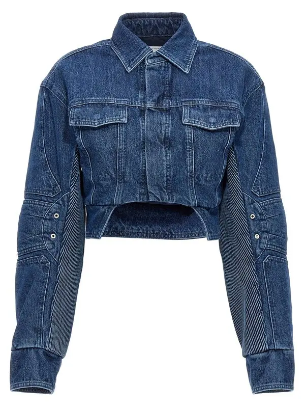 Off-White Motorcycle' Denim Jacket - Blue