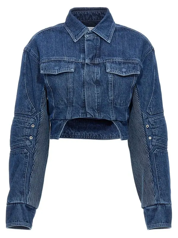 Off-White Motorcycle Denim Jacket - Blue