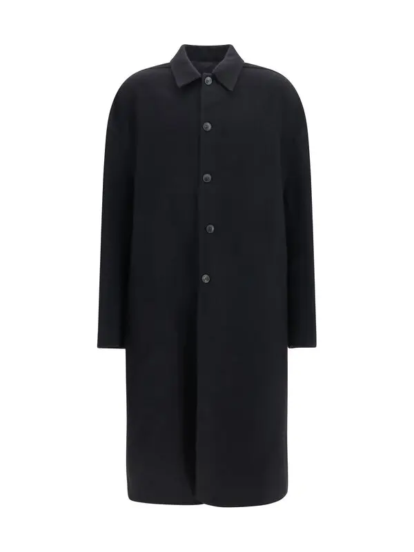 Rick Owens Brad Virgin Wool Coat - Black