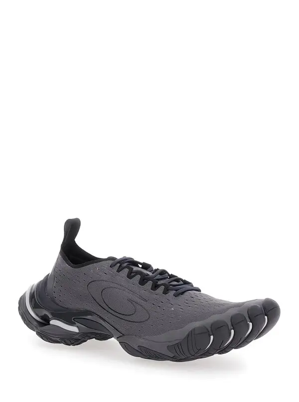 Balenciaga Anatomic Runner' Black Sneaker With Anatomical Five-toe Shape In Tech Fabric