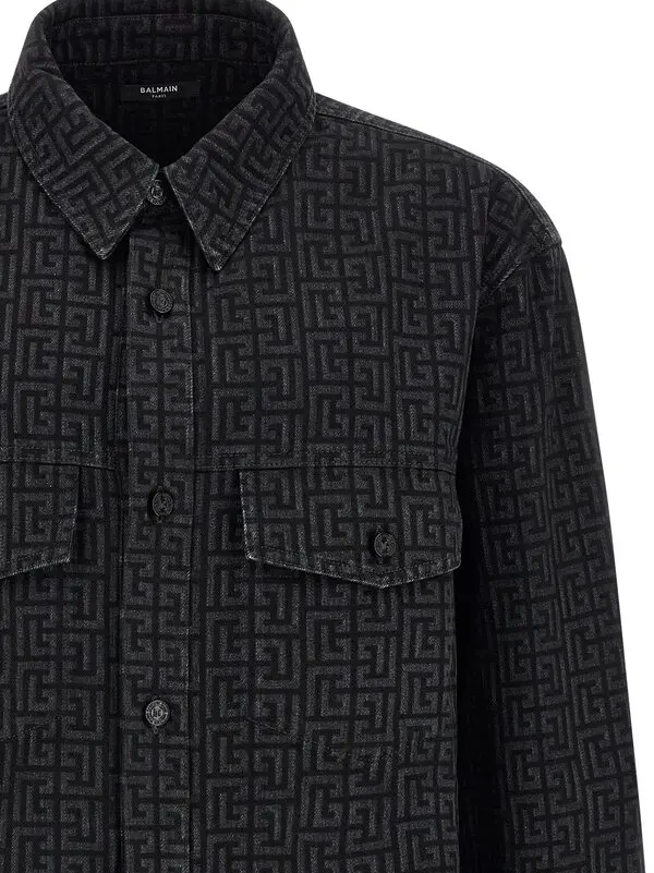 Balmain Monogram Pattern Overshirt