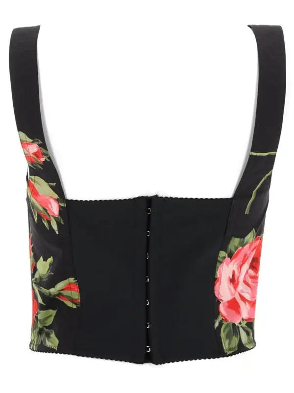 Dolce & Gabbana Floral Print Bustier Top