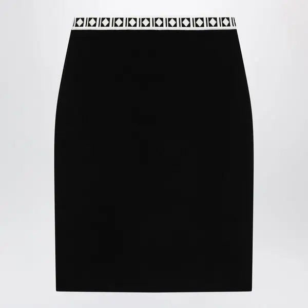 Versace Jacquard Viscose-blend Midi Skirt - Black
