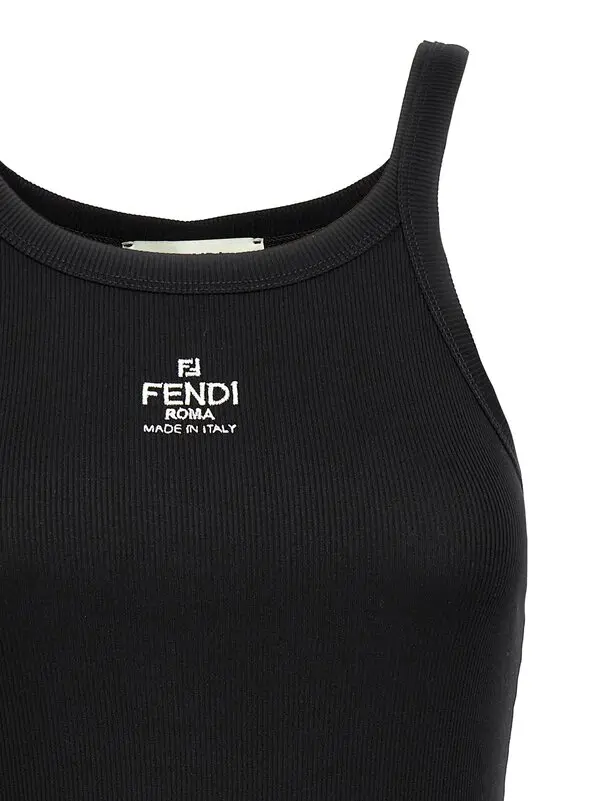 Fendi Logo Tank Top - Black