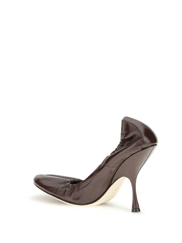Phoebe Philo Pucker Leather Pumps