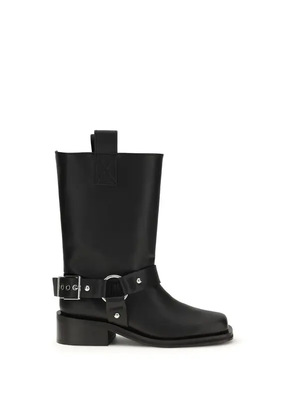 GANNI Biker Boots - Black