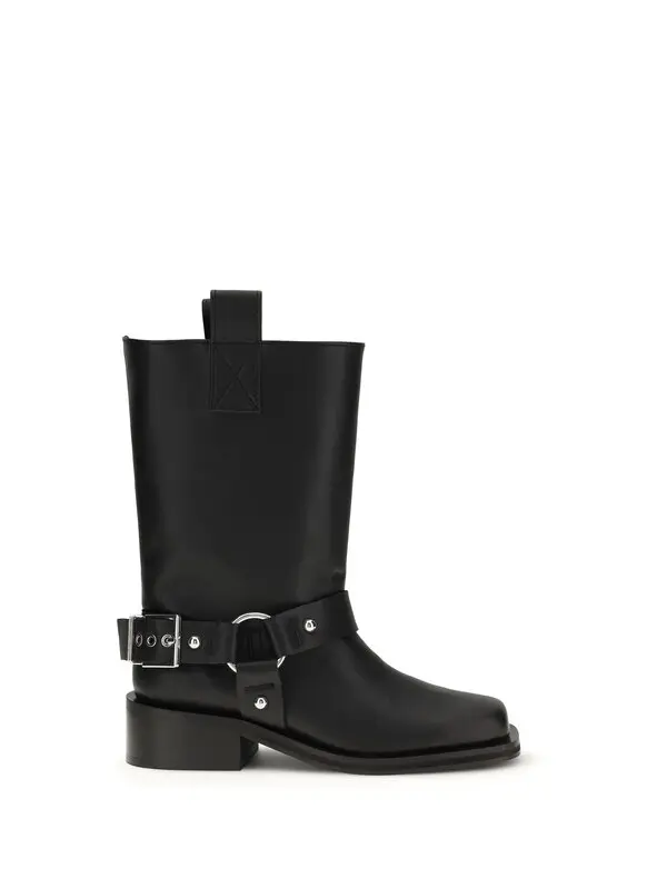 GANNI Biker Boots - Black
