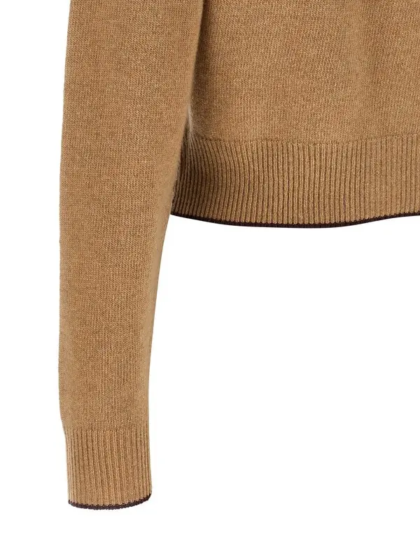 Chloé Heart Intarsia Cardigan - Cream