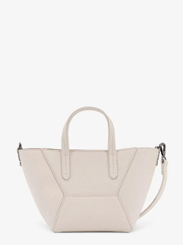 Brunello Cucinelli Duo Leather Crossbody Bag - White