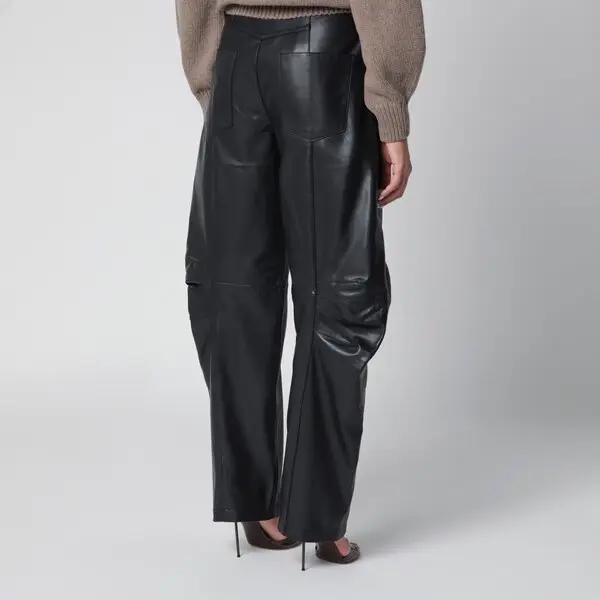 ROTATE BY BIRGER CHRISTENSEN Lamb Leather Cargo Trousers