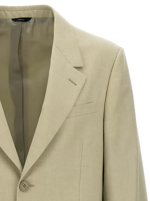 Fendi Single-breasted Wool Blazer - Cream