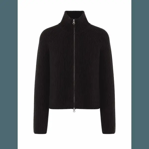 LISA YANG Sadie Zip Cardigan - Brown