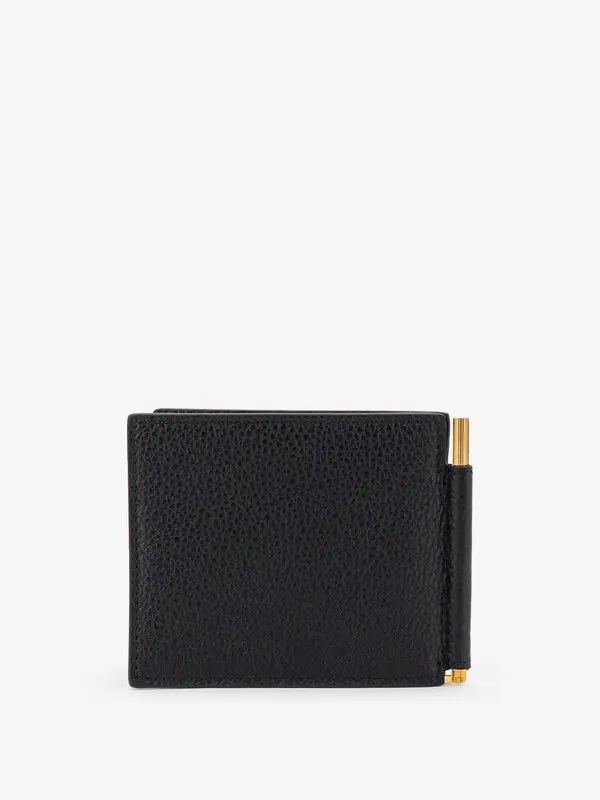 TOM FORD T-line Money Clip Leather Wallet