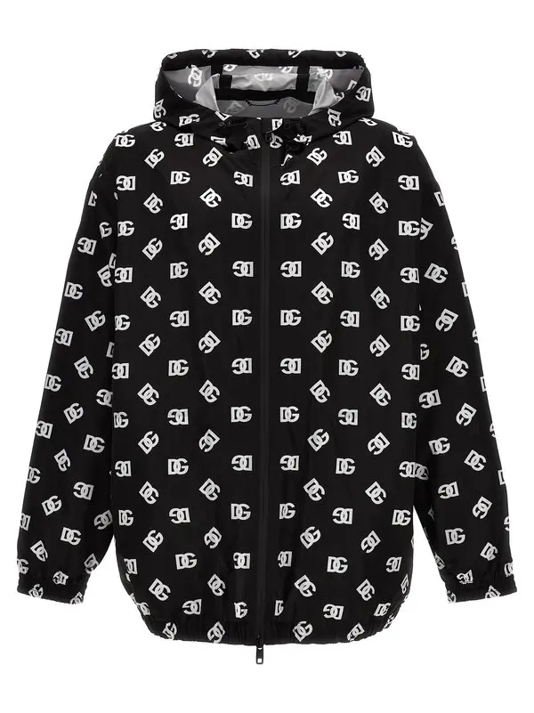 Dolce & Gabbana Logo Print Hooded Jacket - Multicolor