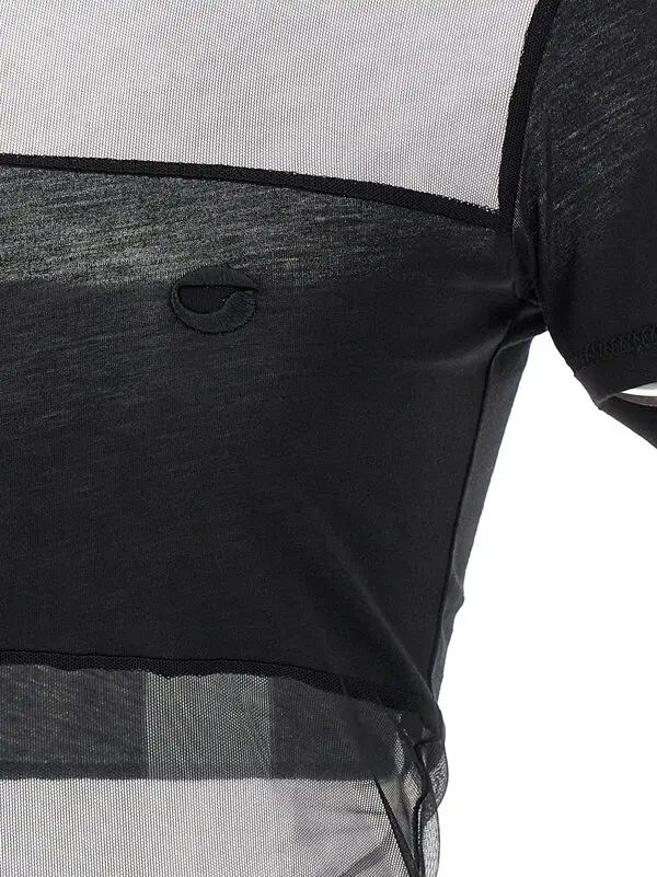 Coperni Sheer Striped’ Polo Shirt - Black