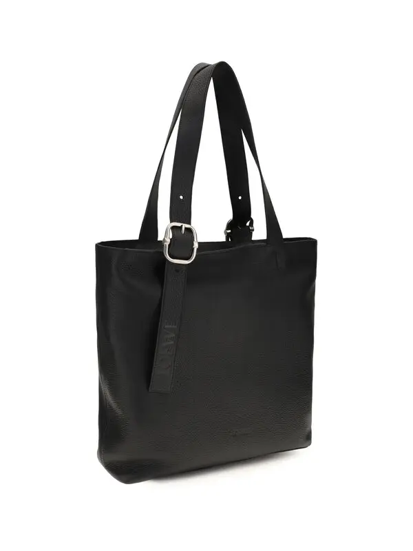 Loewe Loop Zipped Tote Bag - Black