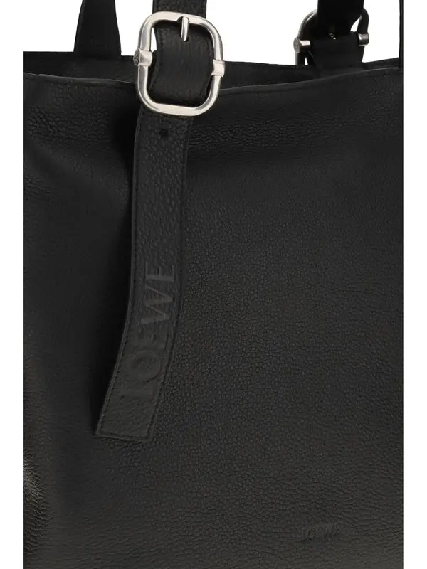 Loewe Loop Zipped Tote Bag - Black