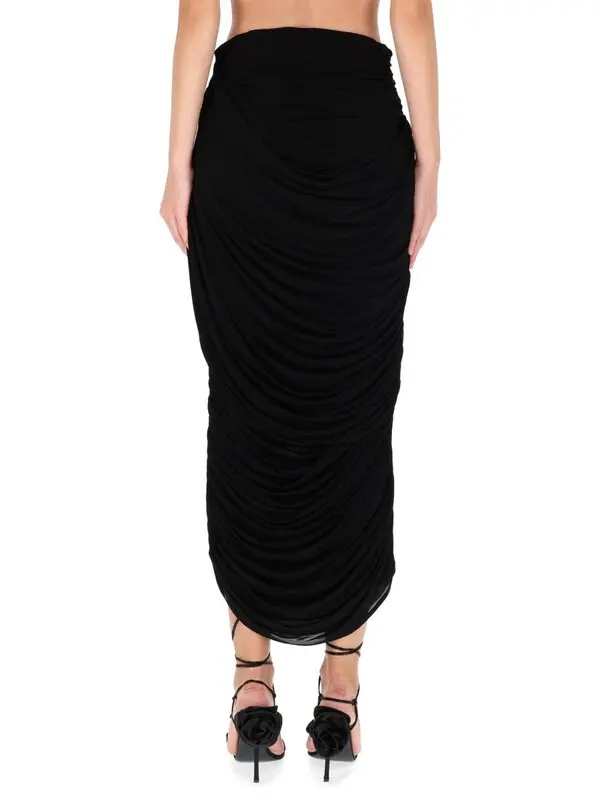 Magda Butrym Draped Midi Skirt - Black