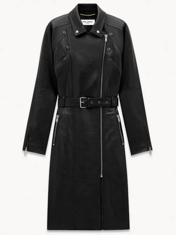 Saint Laurent Leather Coat