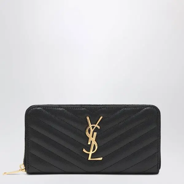 Saint Laurent Cassandre Matelasse Wallet - Black