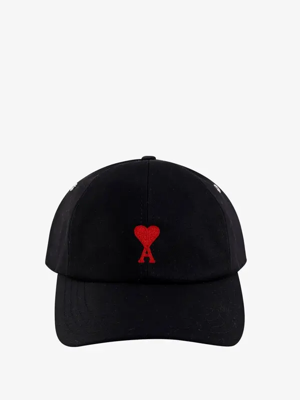 AMI Paris Cotton Hat With Embroidered Logo On The Front - Multicolor