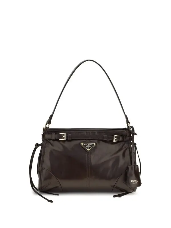 Prada Small Bonnie Handbag In Leather - Brown