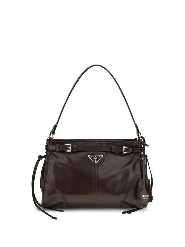 Prada Small Bonnie Handbag In Leather - Brown
