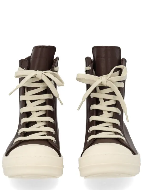 Rick Owens Leather Sneaker - Brown