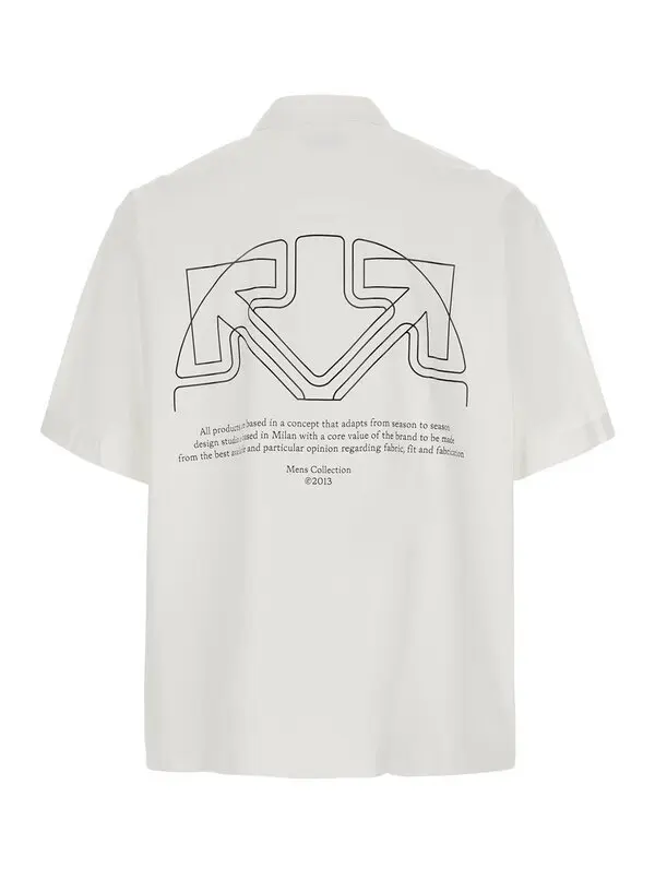 Off-White Shirt With Long Sleeves And Collar In For